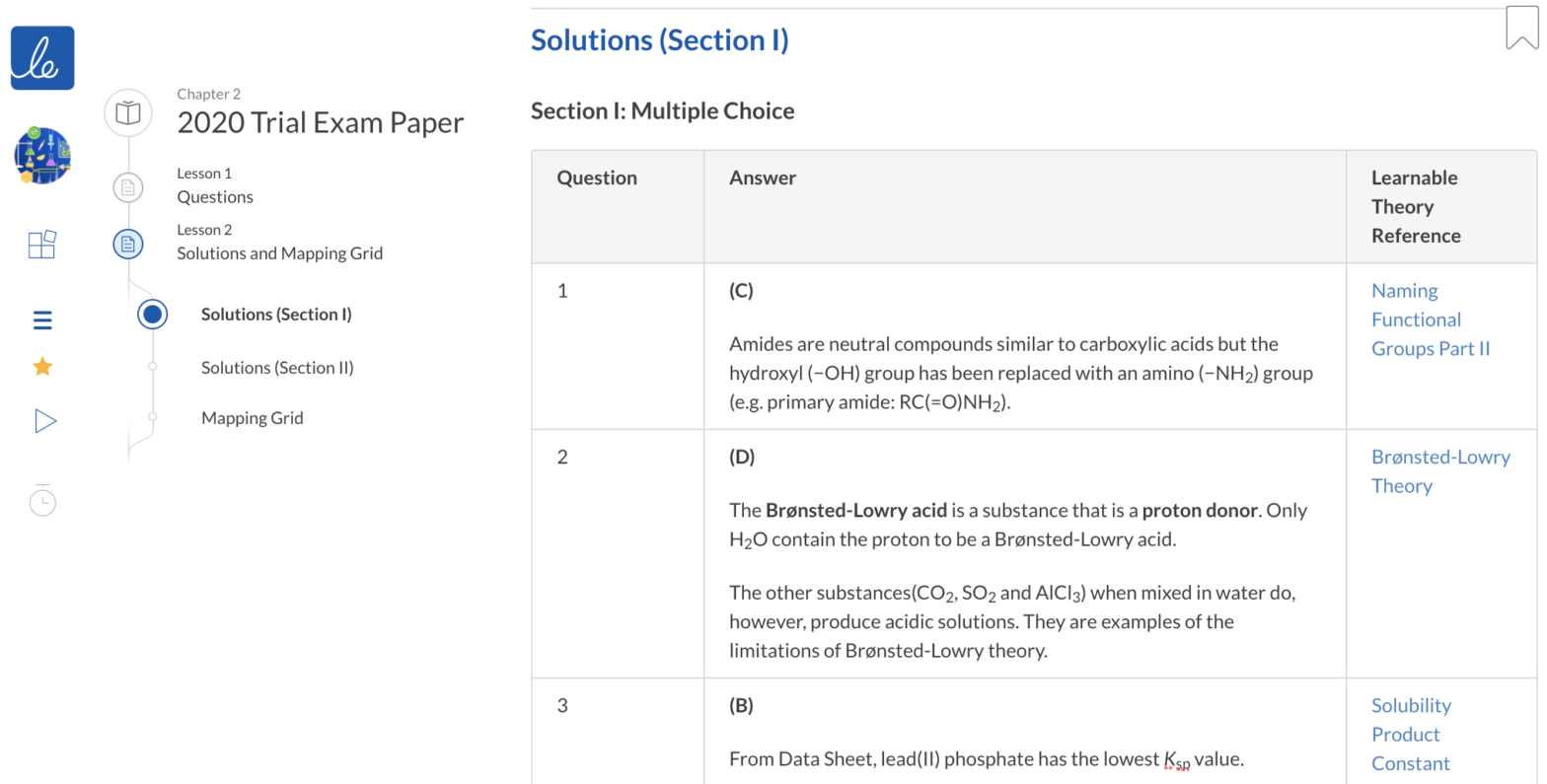 HSC Chemistry Trial Paper with Solutions | Learnable