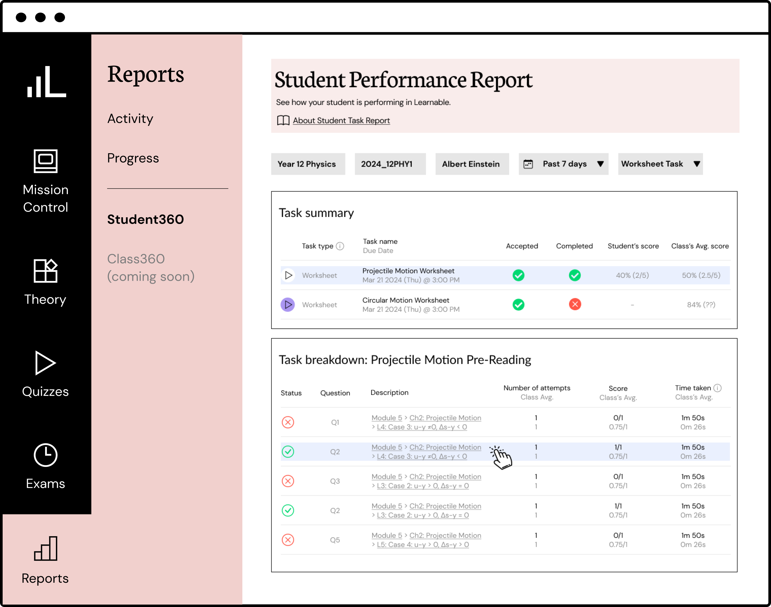 Insightful Student Learning Behaviour Reports Learnable Insightful Student Learning Behaviour Reports Learnable